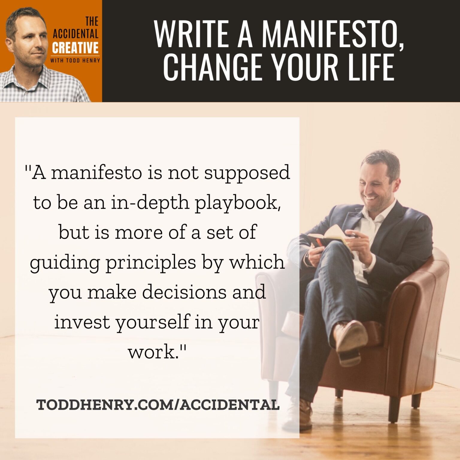 Todd Henry, founder of Accidental Creative, author of THE ACCIDENTAL ...